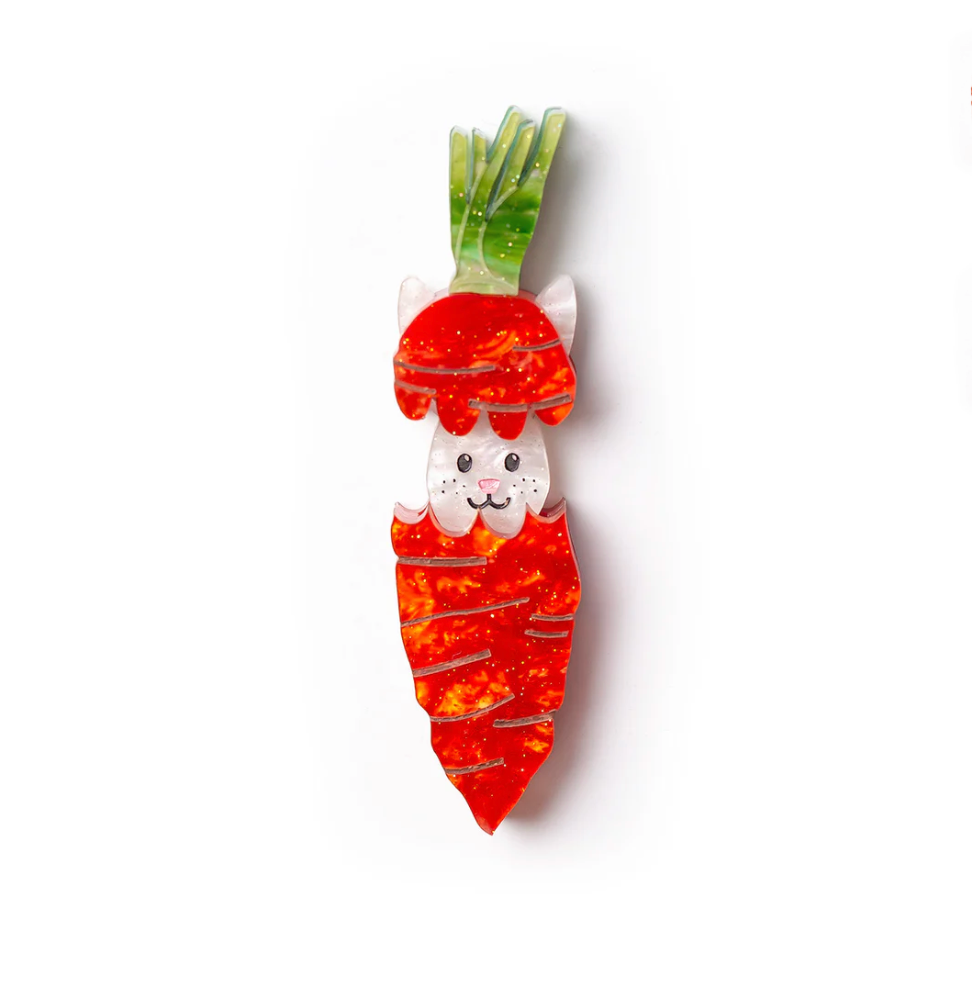Cheeky Rabbit Brooch By Martini Slippers – Rocklily Wombats