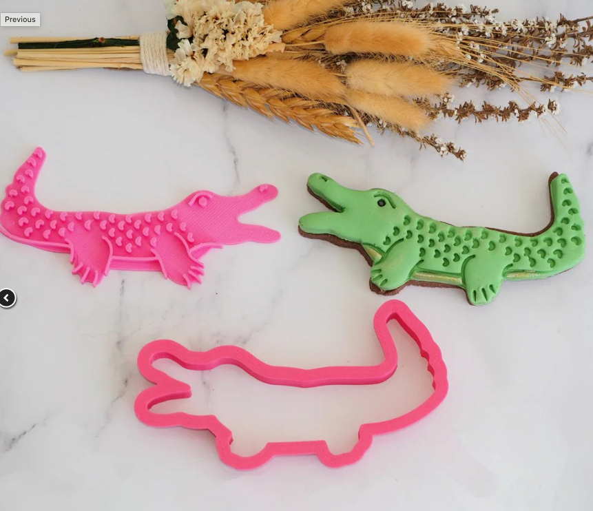 Crocodile Cookie cutter & Stamp set By Sweet Themes 11 cm Made in Aust ...