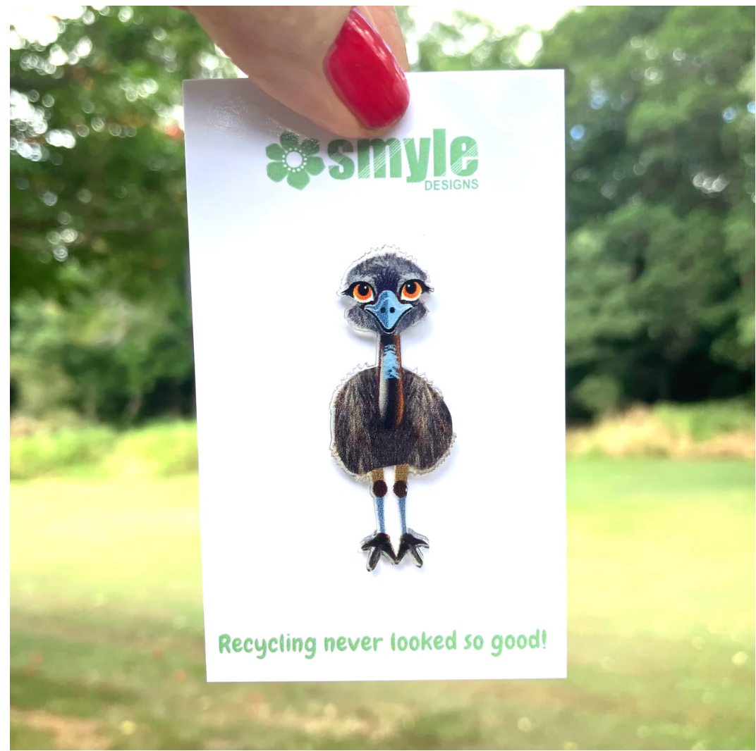 Emu Pin Made in Australia from recycled Acrylic, Smyle Designs ...