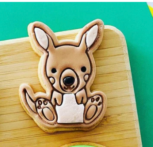 Kangaroo Cookie Cutter set with Embosser 7 CM, Australian Cookie Cutte ...