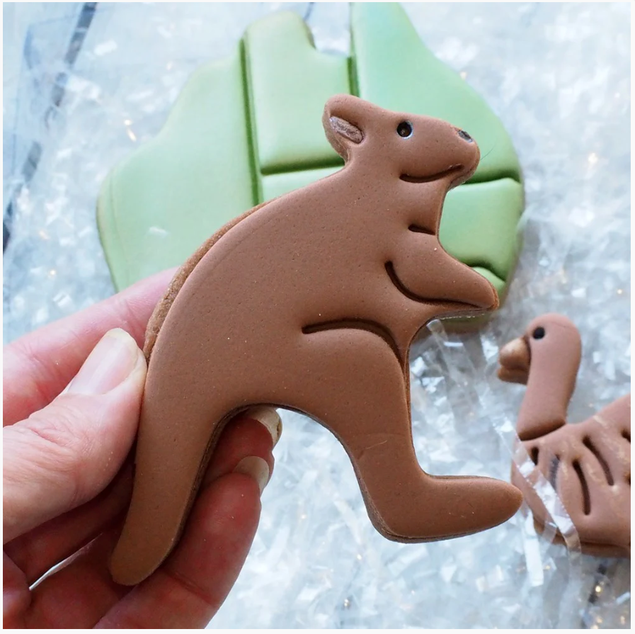 Kangaroo Cookie cutter & Stamp set By Sweet Themes 8 cm Made in Austra ...