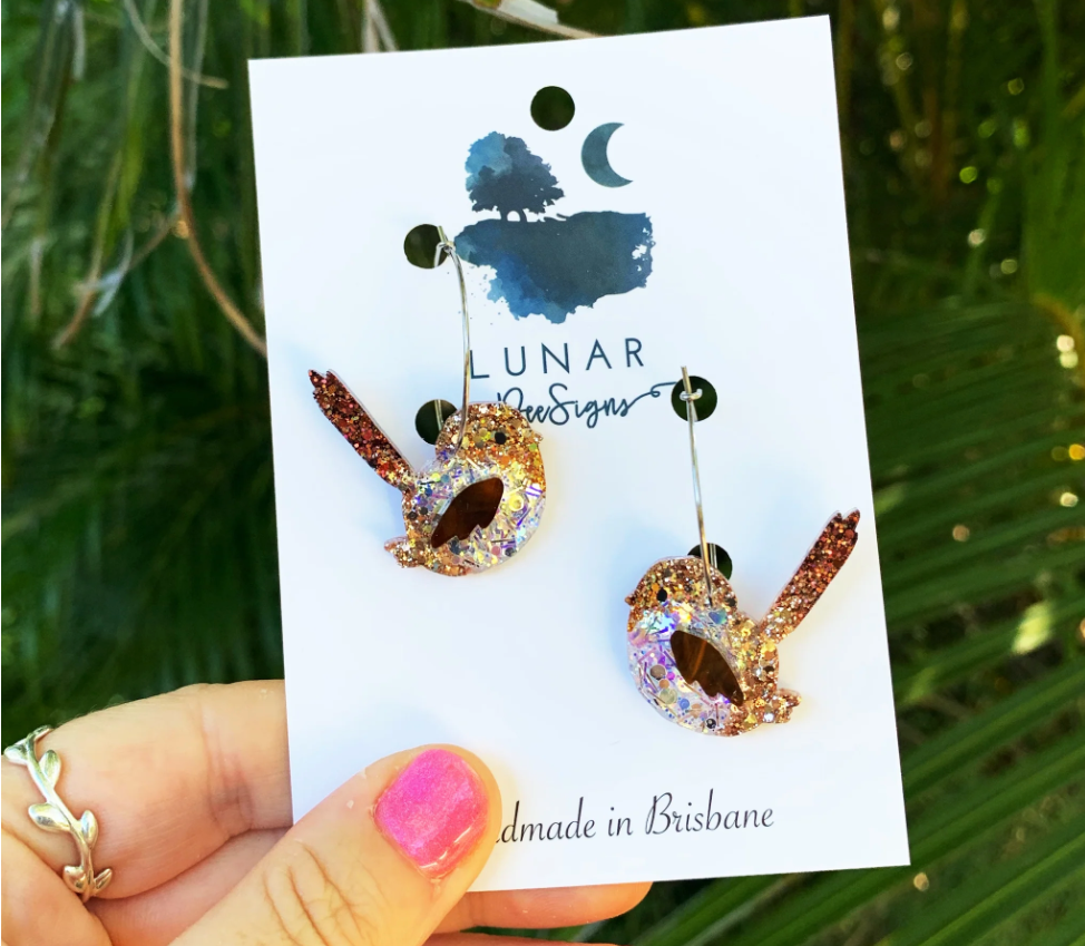 Fairy Wren, Superb SALLY- HOOPS, Lunar Deesigns – Rocklily Wombats