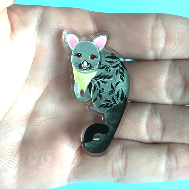 Possum - Pin Made in Australia from recycled acrylic, Smyle Designs ...