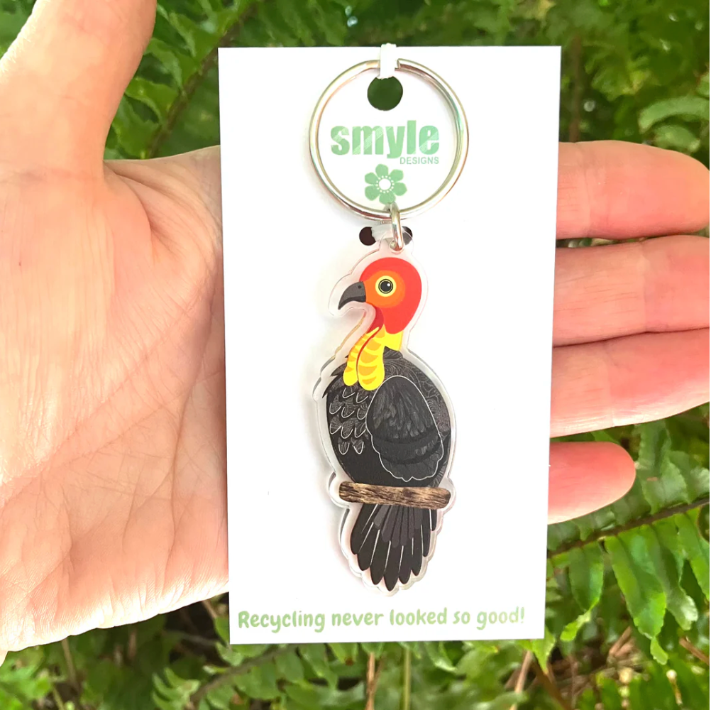 Bush Turkey Key ring made in Australia from recycled Acrylic, by Smyle ...