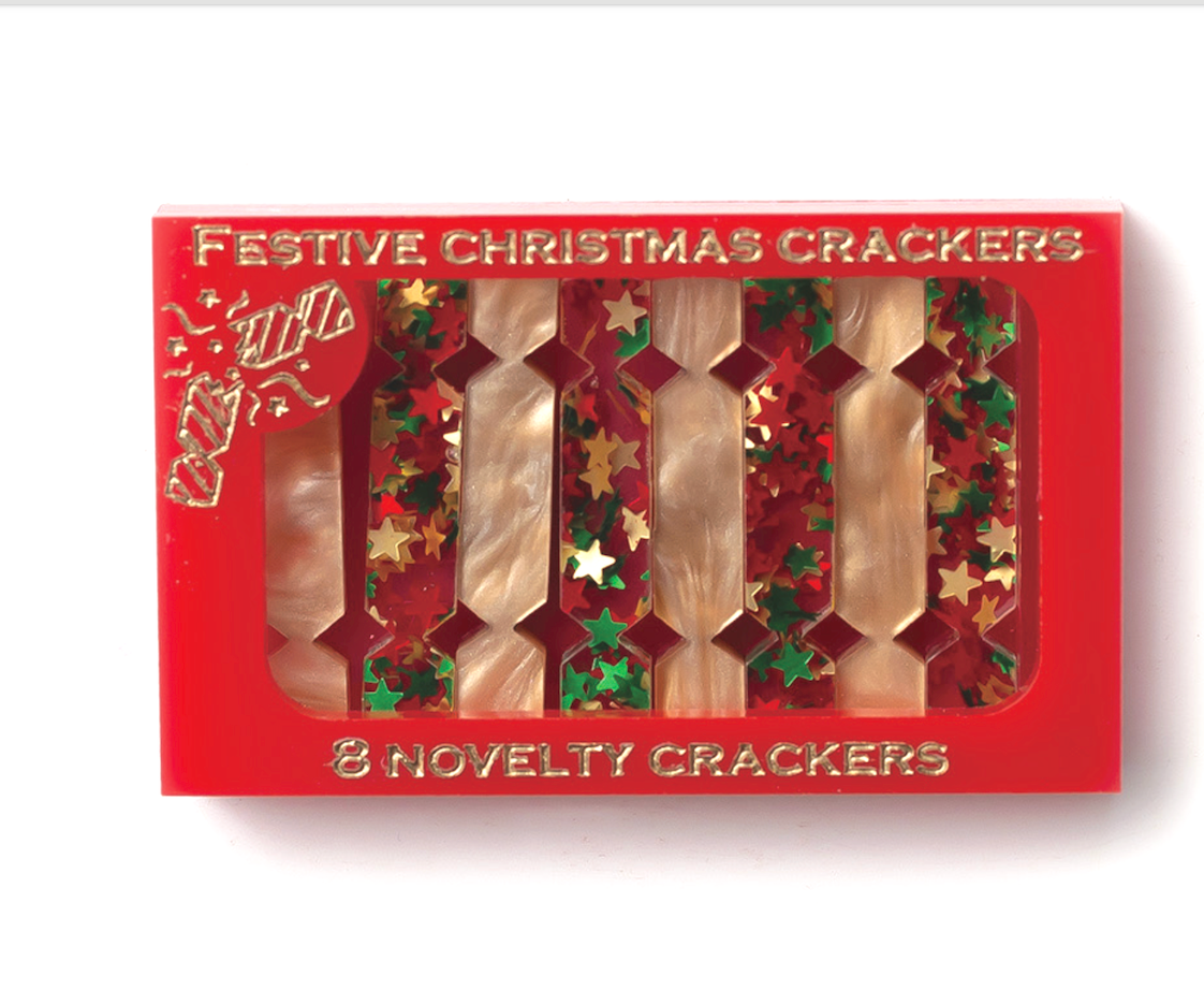 Christmas Crackers Box Brooch - Red By Martini Slippers Interactive ...