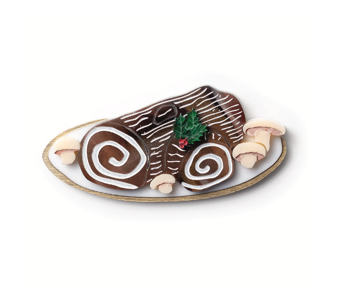 Yule Log Hat Brooch By Martini Slippers – Rocklily Wombats