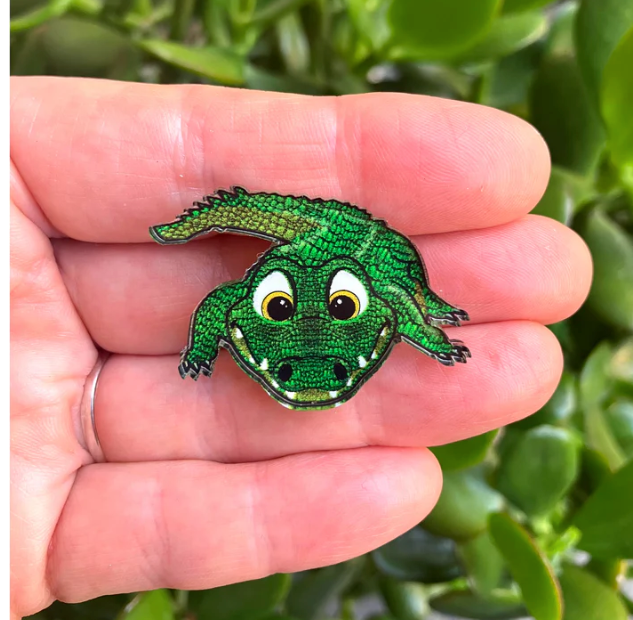 Crocodile Pin Made in Australia from recycled Acrylic, Smyle Designs ...