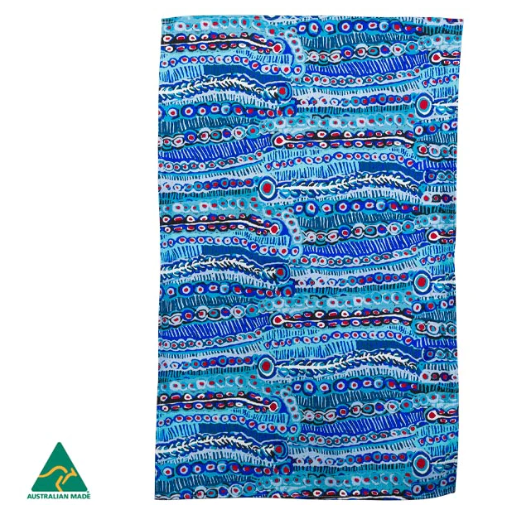 Murdie Morris blues Aboriginal design Table Runner , made in Australia ...